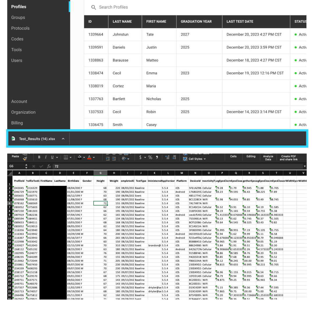 Sway Help Center | How to Export Profiles
